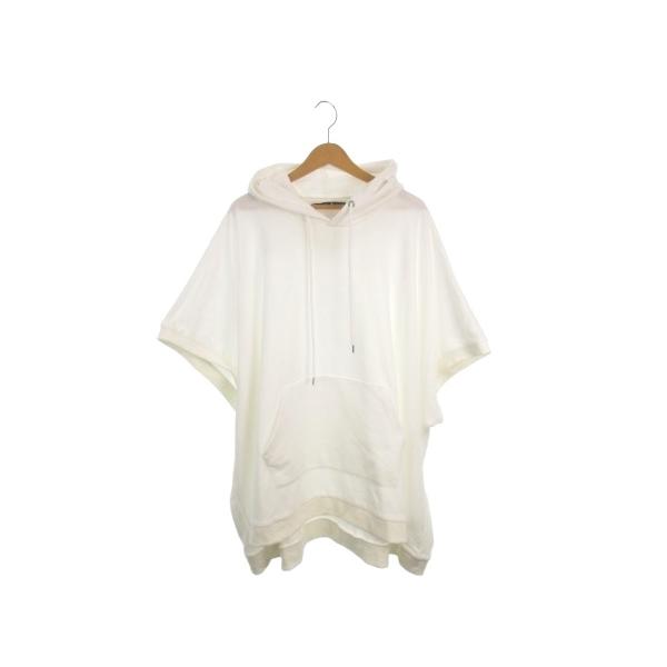 ノーアイディー NOID BLACK プルパーカー 五分袖 オーバーサイズ ONE 白 ホワイト /AH16 ■GY99 メンズ【ブランド】ノーアイディー NOID【表記サイズ】ONE【実寸サイズ】身幅：95cm　着丈：77cm　ゆき丈：5...