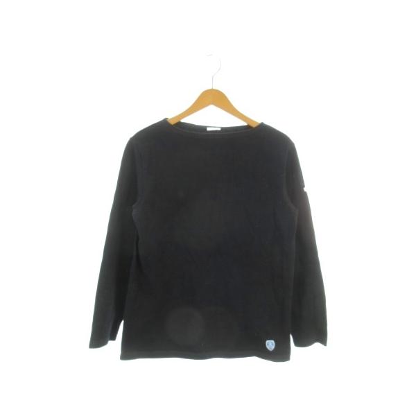 オーチバル ORCIVAL オーシバル カットソー 3 黒 ブラック 長袖 ボートネック ロゴ /MN15 ■GY99 レディース【ブランド】オーチバル ORCIVAL オーシバル【表記サイズ】3【実寸サイズ】肩幅：42cm　身幅：47cm...