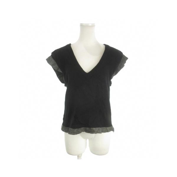 コズミックワンダージーンズ COSMIC WONDER JEANS FREEDOM LEAF COSMIC WONDER JEANS ニット セーター 1 黒 ブラック 半袖 Vネック【ブランド】コズミックワンダージーンズ COSMIC W...