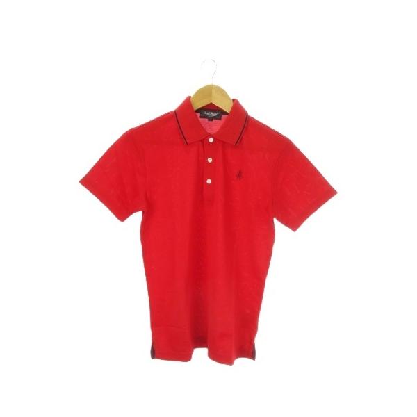 未使用品 ポールスチュアート PAUL STUART SPORT ポロシャツ 鹿の子 M 赤 レッド 半袖 ライン ロゴ刺繍 /AO18 ■GY99 メンズ【ブランド】ポールスチュアート PAUL STUART【表記サイズ】M【実寸サイズ】...