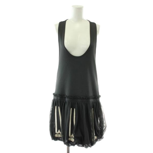 adidas by Stella McCartney テニスワンピース ノースリーブ ひざ丈 バルーンシルエット レーサーバック 刺繍 ロゴ S グレー【ブランド】アディダス バイ ステラマッカートニー adidas by Stella M...