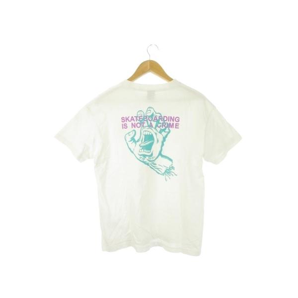 サンタクルーズ SANTA CRUZ  Tシャツ M 白 ホワイト 半袖 バックプリント /CK10 ■GY99 メンズ【ブランド】サンタクルーズ SANTA CRUZ 【表記サイズ】M【実寸サイズ】肩幅：52cm　身幅：53cm　袖丈：1...