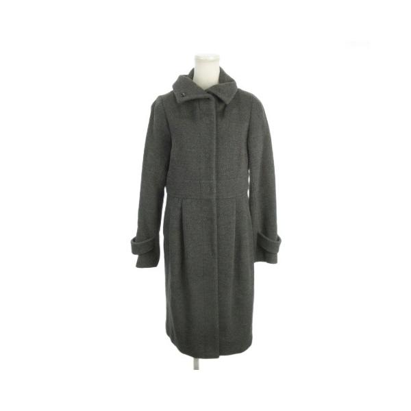 アーモワールカプリス armoire caprice コート アンゴラ混 38 グレー スタンドカラー 長袖 タックデザイン /AH23 ■GY99 レディース【ブランド】アーモワールカプリス armoire caprice【表記サイズ】3...
