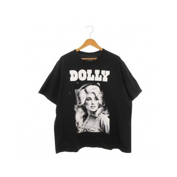 ドリーパートン Dolly Parton Tシャツ 2X/EEG/TTG(50/52) 黒 ブラック プリント ラウンドネック 半袖 /AH24 ■GY99 メンズ【表記サイズ】2X/EEG/TTG(50/52)【実寸サイズ】肩幅：48cm...