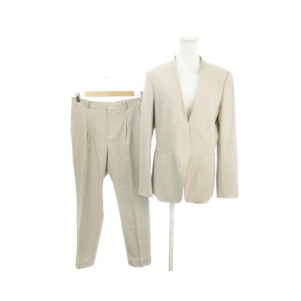 グリーンレーベルリラクシング ユナイテッドアローズ スーツ セットアップ ジャケット パンツ ノーカラー 40 ベージュ /AH3 ■GY99【ブランド】グリーンレーベルリラクシング ユナイテッドアローズ green label relax...