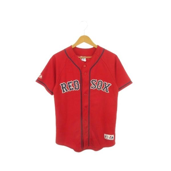 マジェスティック MAJESTIC ベースボールシャツ レッドソックス REDSOX L 赤 レッド /AH12 ■GY99 メンズ【ブランド】マジェスティック MAJESTIC【表記サイズ】L【実寸サイズ】身幅：45cm　着丈：68cm　...