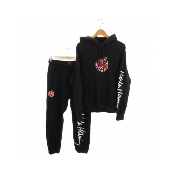 H&amp;M × Keith Haring セットアップ 上下 プルパーカー スウェット M パンツ S 黒 ブラック 長袖 グラフィックプリント /AH36 ■GY99【ブランド】エイチ&amp;エム H&amp;M【表記サイズ】パーカ...