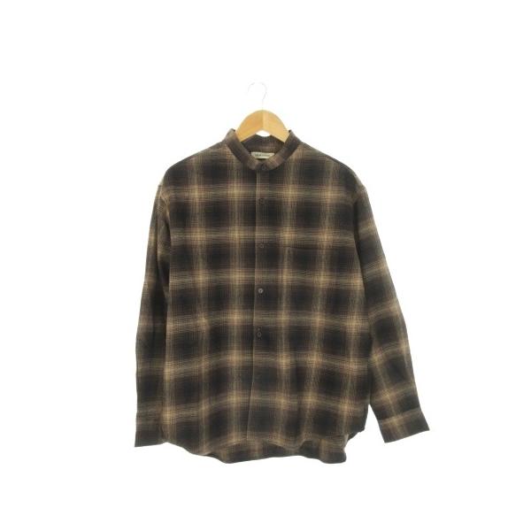 フリークスストア FREAKS STORE シャツ S 茶 ブラウン チェック柄 バンドカラー 長袖 /CK10 ■GY99 メンズ【ブランド】フリークスストア FREAKS STORE【表記サイズ】S【実寸サイズ】肩幅：50cm　身幅：6...