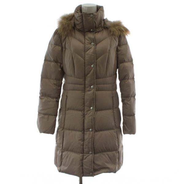 22オクトーブル 22 OCTOBRE ダウンコート 38 ピンクベージュ 長袖 ハーフ丈 フード付き 53652343 /GG ■GY99 レディース【ブランド】22オクトーブル 22 OCTOBRE【表記サイズ】38【実寸サイズ】肩幅：...