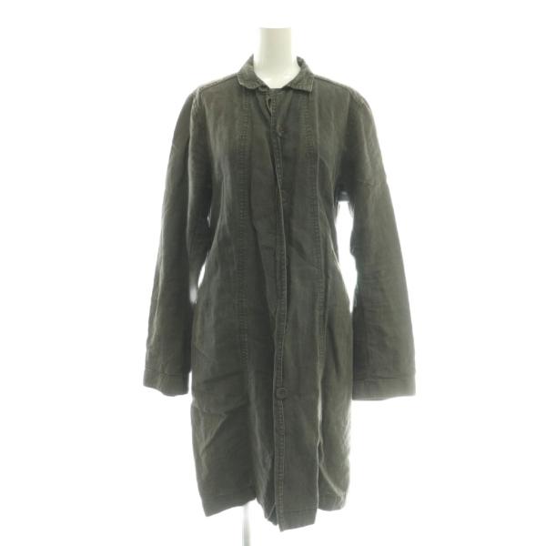 パドカレ pas de calais シャツ ワンピース 膝丈 ウォッシュ加工 リネン 38 グレー /DF ■GY06 レディース【ブランド】パドカレ pas de calais【表記サイズ】38【実寸サイズ】肩幅：40cm　身幅：47c...