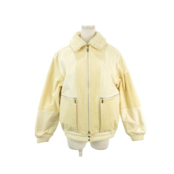 クレージュ courreges sport futur コーデュロイジャケット ボア ライナー付き 11 アイボリー /AH10 ■GY99 レディース【ブランド】クレージュ courreges【表記サイズ】11【実寸サイズ】身幅：52cm...
