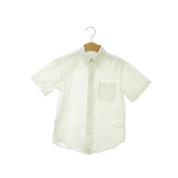 バーバリー ロンドン BURBERRY LONDON 半袖シャツ 男の子用 110A 白 ホワイト ボタンダウンカラー ロゴ刺繍 /AO1 ■GY99 キッズ【ブランド】バーバリー ロンドン BURBERRY LONDON【表記サイズ】11...