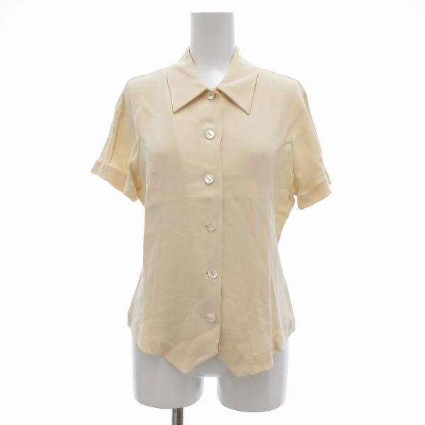 クラシックアンティエ CLASSIQUES Entier 半袖シャツ ブラウス 絹 シルク XS ベージュ系 /UO レディース【ブランド】クラシックアンティエ CLASSIQUES Entier【表記サイズ】XS【実寸サイズ】身幅：約44...