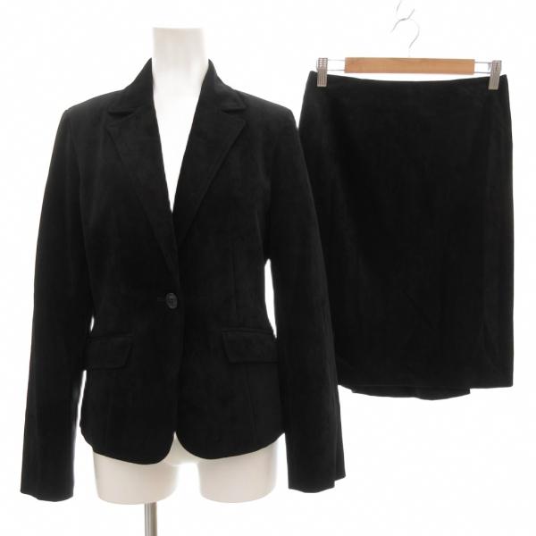 イネド INED セットアップ フォーマル ジャケット 総裏地 シングル スカート ひざ丈 9 黒 ブラック 秋冬 /AE レディース【ブランド】イネド INED【表記サイズ】9【実寸サイズ】ジャケット 肩幅：約37cm　ジャケット 身幅：...