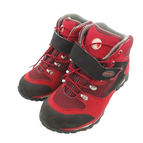 caravan C1-JR トレッキングブーツ シューズ 登山靴 23cm レッド 2017 IC EG /UO 【表記サイズ】23cm【実寸サイズ】履き口周り：約31cm　筒高：約9cm　ヒールの高さ：約4cm　　【色】赤 レッド 【状態...