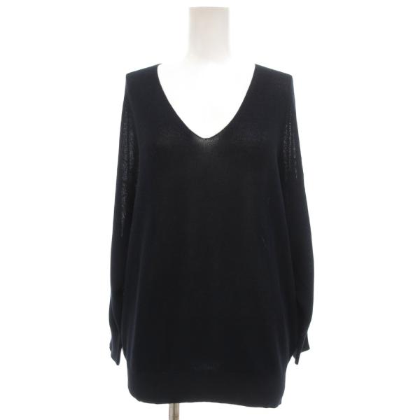 セオリーリュクス theory luxe HARLING JAYLEY.HA ニット カットソー 長袖 Vネック 38 ネイビー /UO レディース【ブランド】セオリーリュクス theory luxe【表記サイズ】38【実寸サイズ】肩幅：5...
