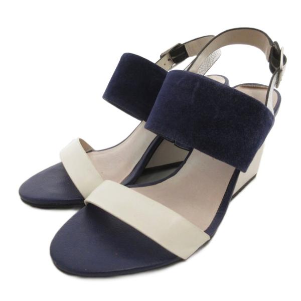 ユナイテッドヌード UNITED NUDE Solid Slingback Hi ストラップサンダル 本革 レザー ウェッジソール ハイヒール 36 紺 ネイビー【ブランド】ユナイテッドヌード UNITED NUDE【表記サイズ】36【実寸...