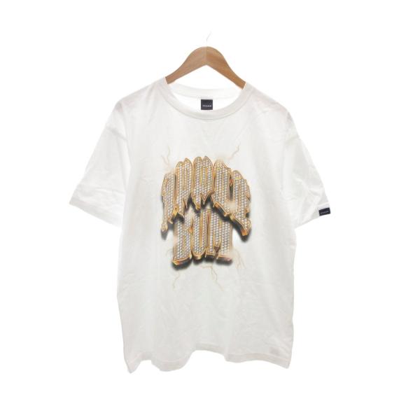 アップルバム APPLEBUM Bling-Bling Logo Tシャツ プリント 半袖 XL 白 ホワイト /AE メンズ【ブランド】アップルバム APPLEBUM【表記サイズ】XL【実寸サイズ】肩幅：55cm　身幅：58cm　袖丈：2...