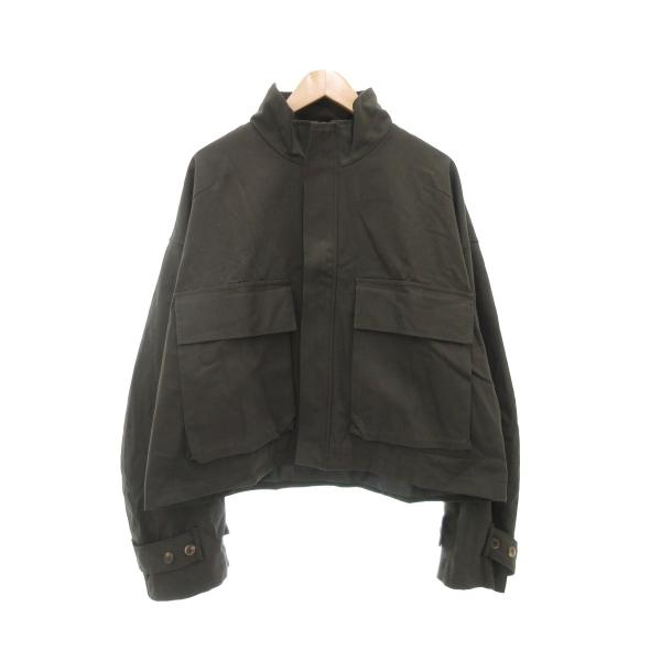 シッコス SICKOS ドロップショルダージャケット ブルゾン ジップアップ カーキ /AE レディース【表記サイズ】サイズ表記なし（実寸サイズを参考にご検討ください。）【実寸サイズ】肩幅：67cm　身幅：71cm　袖丈：60cm　着丈：6...