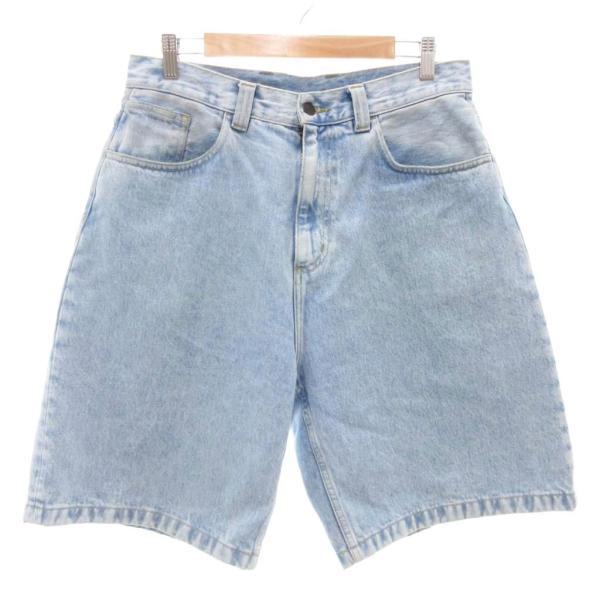 カーハート carhartt WIP BRANDON SHORT ショートパンツ デニム ロゴ S ライトインディゴブルー /AE メンズ【ブランド】カーハート carhartt【表記サイズ】S【実寸サイズ】ウエスト：80cm　もも幅：38...