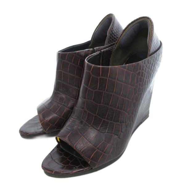 アレキサンダーワン ALEXANDER WANG ウェッジソール サンダル 茶 ブラウン クロコ型押し /UO レディース【ブランド】アレキサンダーワン ALEXANDER WANG【表記サイズ】サイズ表記なし(実寸サイズをご参考ください。...