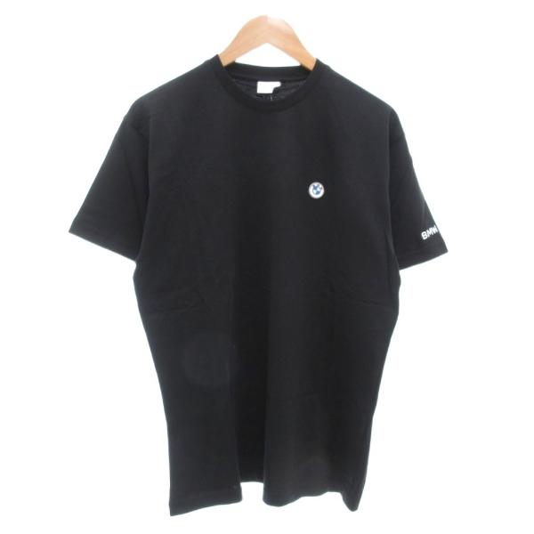 未使用品 BMW タグ付き welt rubberlogo 2022 Tシャツ L 半袖 クルーネック ロゴ 黒 ブラック /AE メンズ【表記サイズ】L【実寸サイズ】肩幅：50cm　身幅：52cm　袖丈：21cm　着丈：72cm　　【素材...