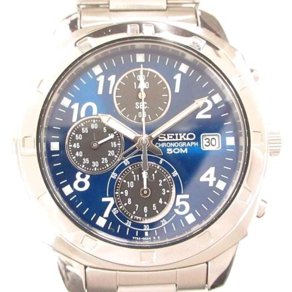 セイコー SEIKO 腕時計 SND193P 7T92-0CA0 アナログウォッチ クロノグラフ クオーツ 文字盤ブルー シルバーカラー /AE メンズ【ブランド】セイコー SEIKO【表記サイズ】--【実寸サイズ】バンド幅：2cm　腕周り...