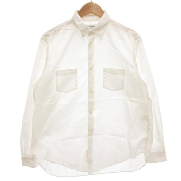 エンズアンドミーンズ ENDS and MEANS Aldous Shirts ブロードシャツ 長袖 M カジュアル コットン 白 ホワイト /GV 【表記サイズ】M【実寸サイズ】肩幅：45cm　身幅：57cm　着丈：73cm　袖丈：57c...