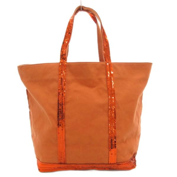 ヴァネッサブリューノ Vanessa bruno ハンドバッグ トート 肩掛け キャンバス スパンコール オレンジ /GV レディース【ブランド】ヴァネッサブリューノ Vanessa bruno【実寸サイズ】持ち手の長さ：40cm　ヨコ：4...