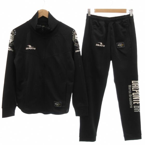 ダウポンチ dalponte MARCA BRASIL ERA セットアップ ジャケット パンツ S 黒 ブラック /AE メンズ【表記サイズ】S【実寸サイズ】ウエスト：62-90cm　もも幅：25cm　裾幅：14cm　股上：31cm　股下...