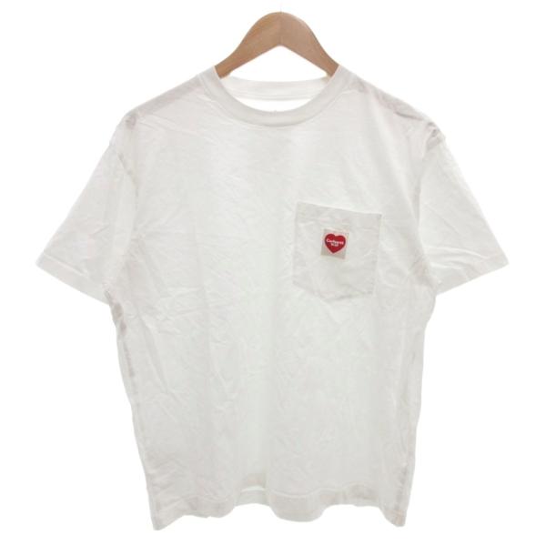 カーハート carhartt ショートスリーブポケットハートTシャツ S/S Pocket Heart T-SHIRT 半袖 M ロゴ クルーネック 白 ホワイト【ブランド】カーハート carhartt【表記サイズ】M【実寸サイズ】肩幅：4...