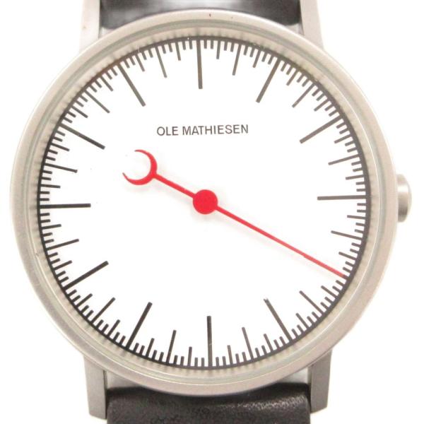 オーレマティーセン OLE MATHIESEN 腕時計 アナログウォッチ クォーツ 文字盤ホワイト シルバーカラー /AE メンズ【表記サイズ】--【実寸サイズ】バンド幅：1.5cm　腕周り：17.5-21cm　ケース・タテ：34mm　ケー...