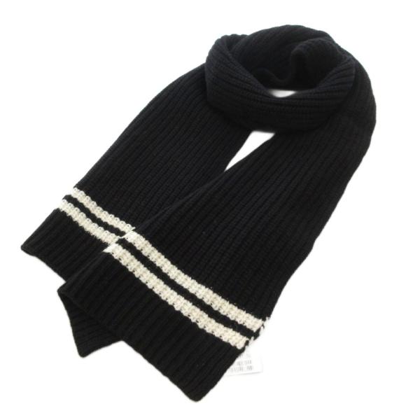 未使用品 コムサコミューン COMME CA COMMUNE タグ付き マフラー 黒 ブラック 白 ホワイト リブニット /FF レディース【ブランド】コムサコミューン COMME CA COMMUNE【実寸サイズ】全長（フリンジ含まず）：...