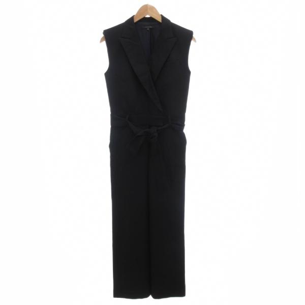 アキコ オガワ AKIKO OGAWA オールインワン サロペット ウール 38 紺 ネイビー ノースリーブ ベルト付き /FF レディース【ブランド】アキコ オガワ AKIKO OGAWA【表記サイズ】38【実寸サイズ】ジャケット 身幅：...