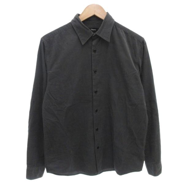 セオリー Theory 24AW JAZZ MICRO CORD IRVING A シャツ S グレー 長袖 コーデュロイ生地 /FF メンズ【ブランド】セオリー Theory【表記サイズ】S【実寸サイズ】肩幅：42cm　身幅：50cm　袖...