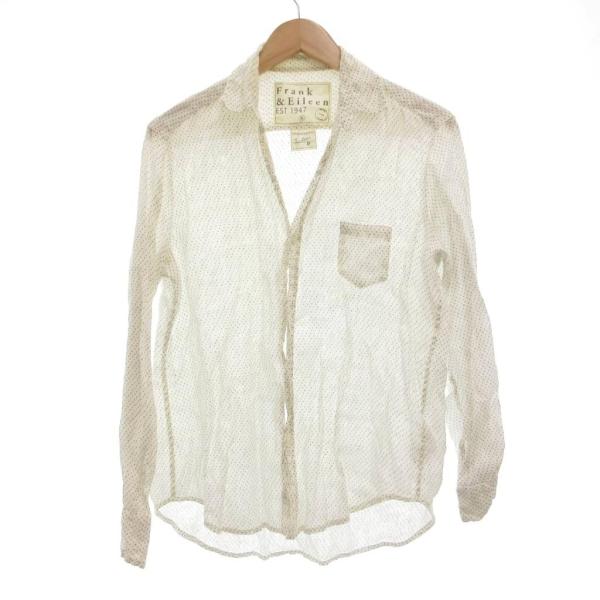 フランク&amp;アイリーン Frank&amp;Eileen シャツ 麻 リネン S ホワイト系 数字柄 長袖 /UO メンズ レディース【ブランド】フランク&amp;アイリーン Frank&amp;Eileen【表記サイズ】S【実寸サイ...