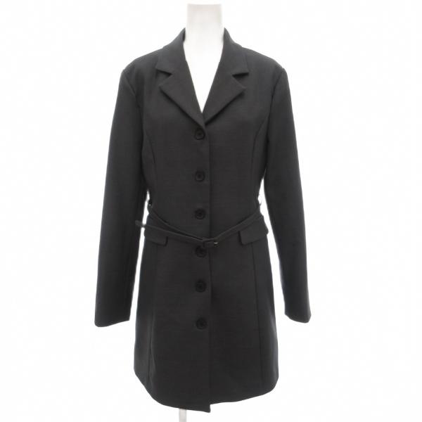 DHOLIC SATURDAY ジャケット F チャコールグレー系 ベルト付き /UO レディース【表記サイズ】FREE【実寸サイズ】肩幅：39cm　身幅：48cm　袖丈：60cm　着丈：80cm　　【素材】ポリエステル ポリウレタン【色】...