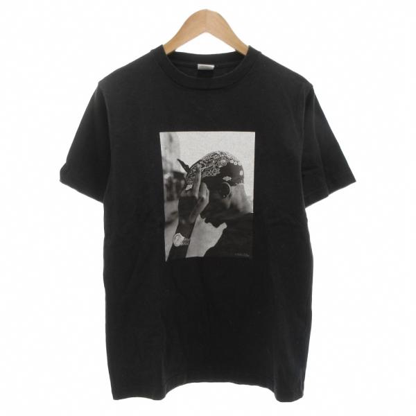 バイウェア BYWEAR 2PAC プリント ヘビーウェイト Tシャツ S 半袖 プリント 黒 ブラック /AE メンズ【表記サイズ】S【実寸サイズ】肩幅：44cm　身幅：47cm　袖丈：21cm　着丈：67cm　　【素材】綿【色】黒 ブラ...