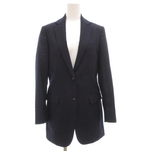 Officine Generale ブレザー 紺ブレ テーラードジャケット ウール 34 ネイビー シングルブレスト /UO レディース【表記サイズ】34【実寸サイズ】肩幅：37cm　身幅：44cm　袖丈：57cm　着丈：71cm　　【素材...