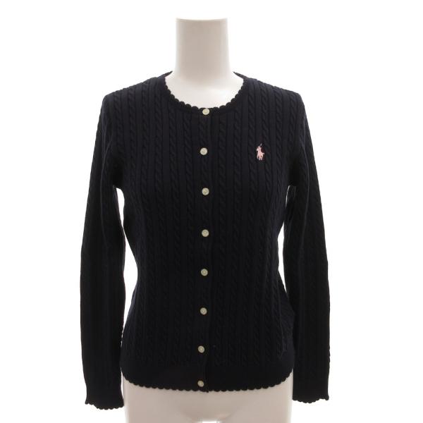 未使用品 ポロ ラルフローレン POLO RALPH LAUREN タグ付き カーディガン ニット ケーブル編み ダークネイビー 12-14 150cm /FF キッズ【ブランド】ポロ ラルフローレン POLO RALPH LAUREN【表...