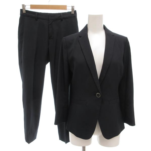 エムエフエディトリアル m.f. editorial スーツ セットアップ テーラードジャケット パンツ 1B 背抜き ノーベント S ダークネイビー【表記サイズ】S【実寸サイズ】ジャケット 肩幅：36cm　ジャケット 身幅：44cm　ジャ...