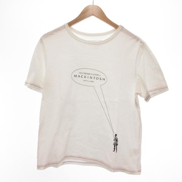 マッキントッシュ MACKINTOSH BAND OF OUTSIDERS  Tシャツ M 白 ホワイト 半袖 プリント ステッチデザイン /UO メンズ【ブランド】マッキントッシュ MACKINTOSH【表記サイズ】M【実寸サイズ】肩幅：...