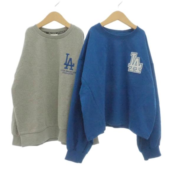 GENUINE MERCHANDISE スウェットシャツ 2点セット まとめ トレーナー 150 160 ブルー グレー /UO キッズ【表記サイズ】150 160【実寸サイズ】セット販売のため実寸サイズは計測しておりません。サイズ欄に記載...