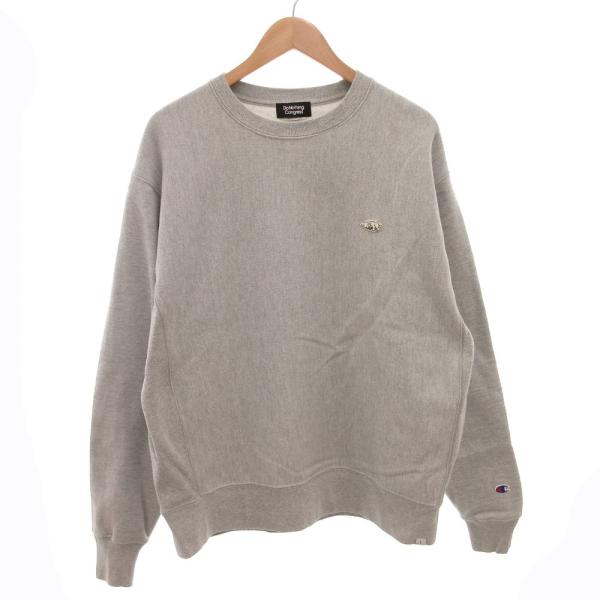 チャンピオン CHAMPION Do Nothing Congress  藤原ヒロシ リバースウィーブ スウェット トレーナー ロゴ刺繍 グレー /FF メンズ【ブランド】チャンピオン CHAMPION【表記サイズ】サイズ表記はございません...