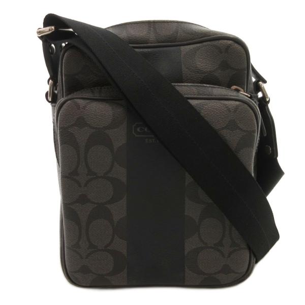 コーチ COACH ヘリテージ ストライプ シグネチャー ショルダーバッグ クロスボディ 斜め掛け グレー 黒 F70589 /FF レディース【ブランド】コーチ COACH【実寸サイズ】ヨコ：16cm　タテ：21cm　マチ：9cm　ショル...