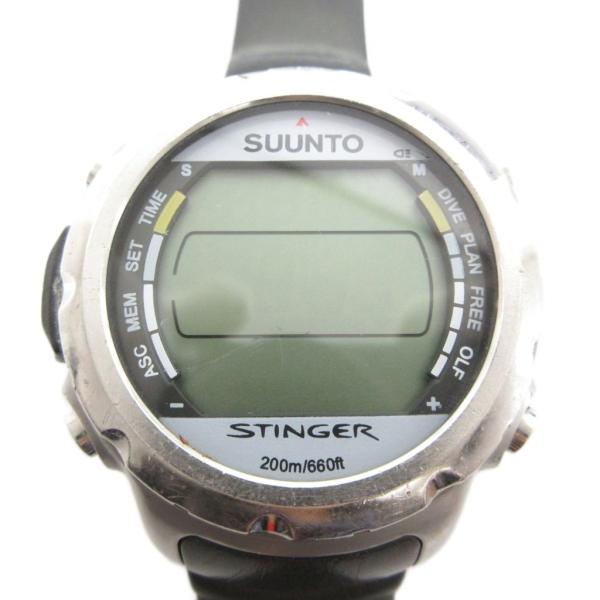 スント SUUNTO ジャンク品 STINGER スティンガー ダイブコンピューター ダイビングウォッチ クォーツ デジタル ダークグレー /UO【ブランド】スント SUUNTO【実寸サイズ】バンド幅：1.5cm　腕周り：15〜24cm　ケ...