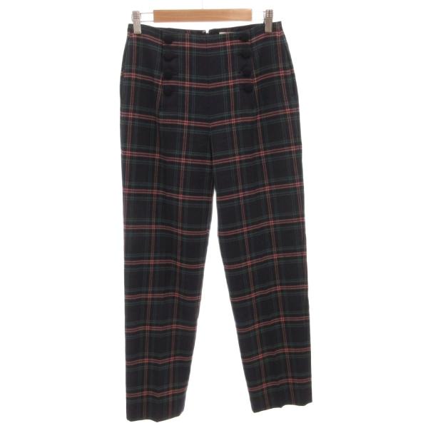 ボーダーズアットバルコニー BORDERS at BALCONY PLAID PANTS パンツ スラックス テーパード チェック 38 ネイビー ピンク【ブランド】ボーダーズアットバルコニー BORDERS at BALCONY【表記サイ...