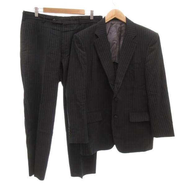 トロージャン TROJAN スーツ セットアップ シングル テーラードジャケット パンツ 2B 背抜き サイドベンツ ストライプ ウール【ブランド】トロージャン TROJAN【表記サイズ】サイズ表記なし(実寸サイズをご参考ください。)【実寸...