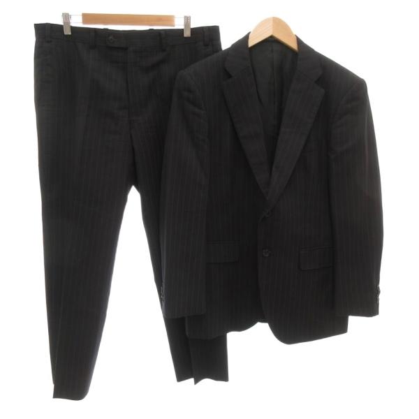 トロージャン TROJAN スーツ セットアップ シングル テーラードジャケット パンツ 2B 総裏地 サイドベンツ ストライプ ウール【ブランド】トロージャン TROJAN【表記サイズ】サイズ表記なし(実寸サイズをご参考ください。)【実寸...