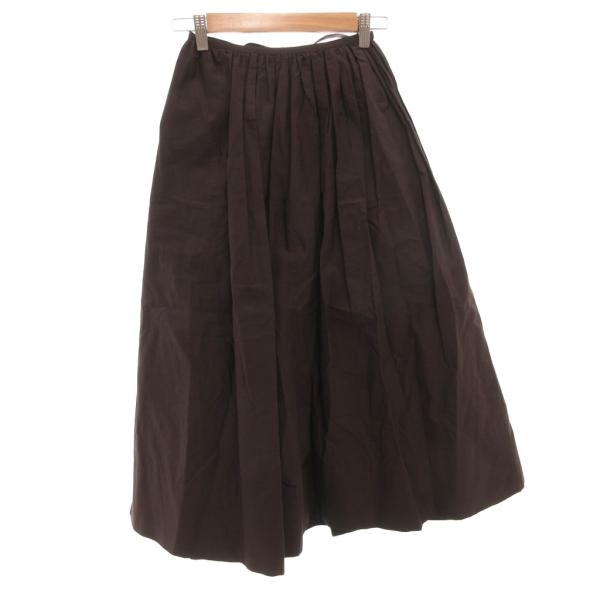Philosophy Di Lorenzo Serafini ラップスカート 巻き ギャザー ロング 40 茶 ブラウン /FF レディース【表記サイズ】40【実寸サイズ】ウエスト：54cm　ヒップ：90cm　スカート丈：80cm　　【素材...